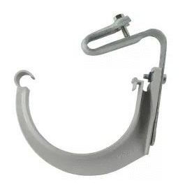 Crochets de gouttière monté avec étrier LG25 Gris